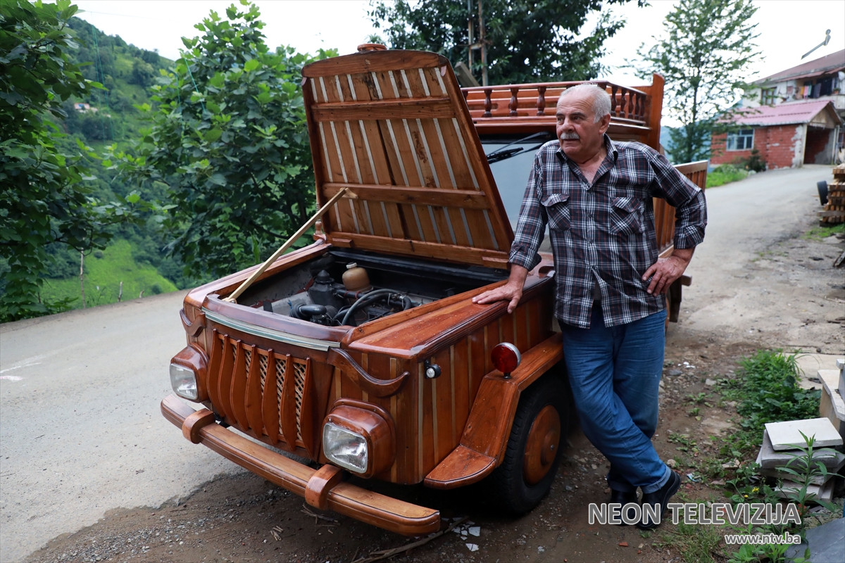 Stolar od starog automobila napravio drveni kamionet – NEON Televizija