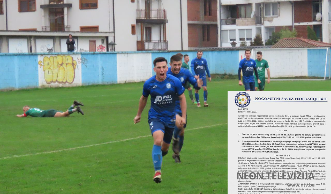 FK Bosna Kalesija “vraćeni” bodovi protiv Rahića – NEON Televizija