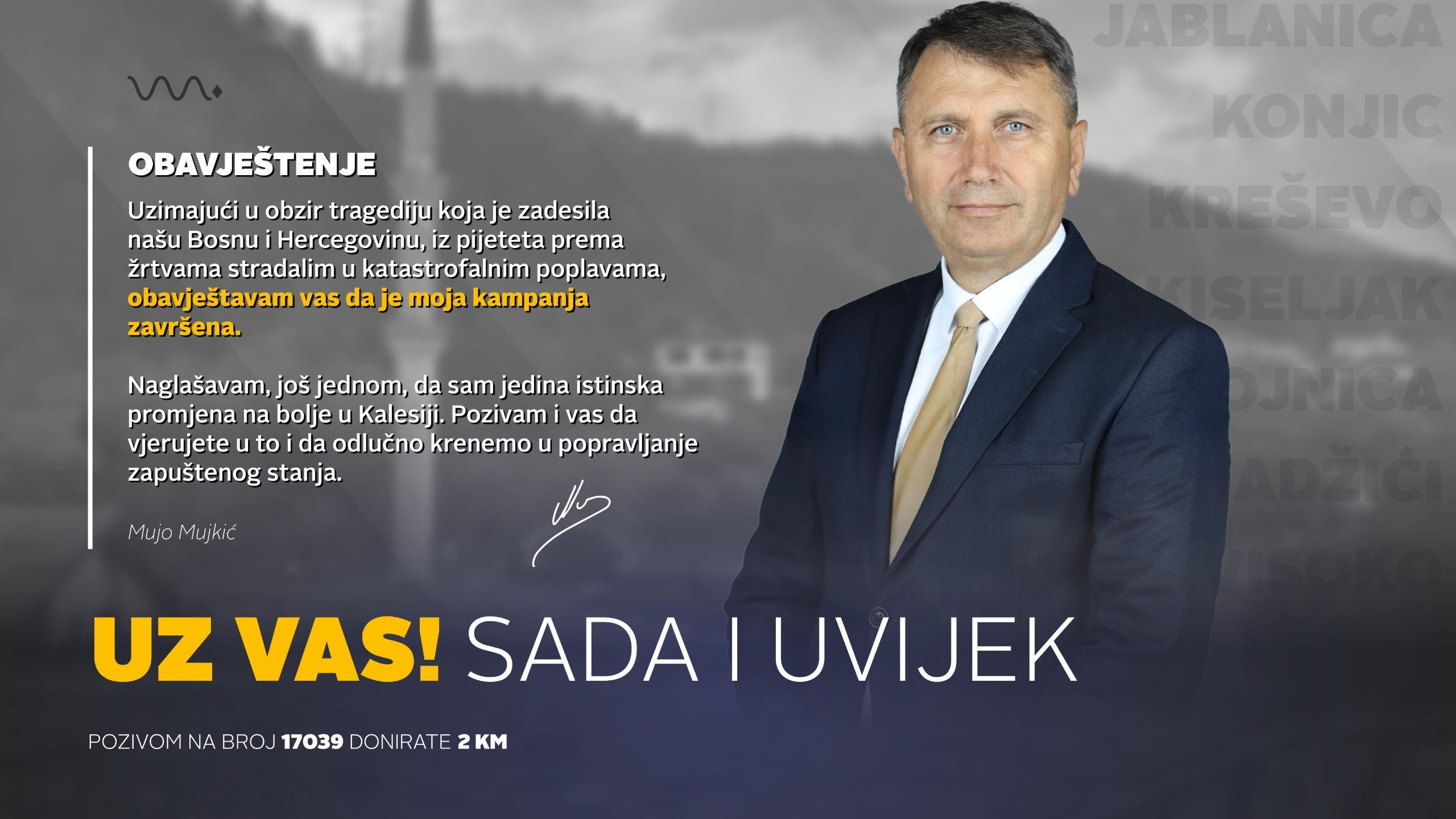 Mujo Mujkić zbog tragičnih događaja u BIH poslao poruku kojom je ...